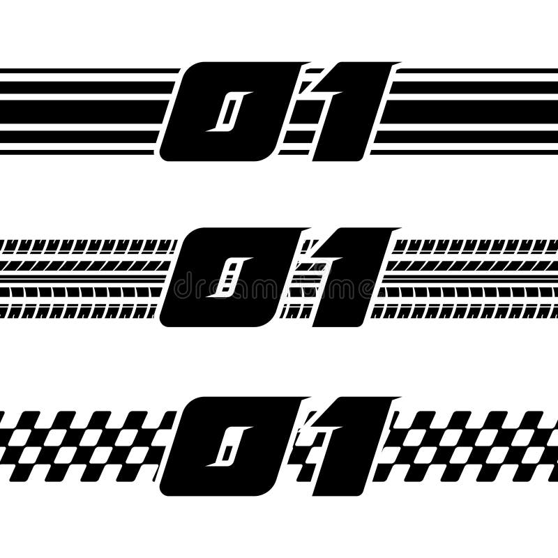 Sport Race Number 1 Checkered Patterns Stock Vector - Illustration of ...