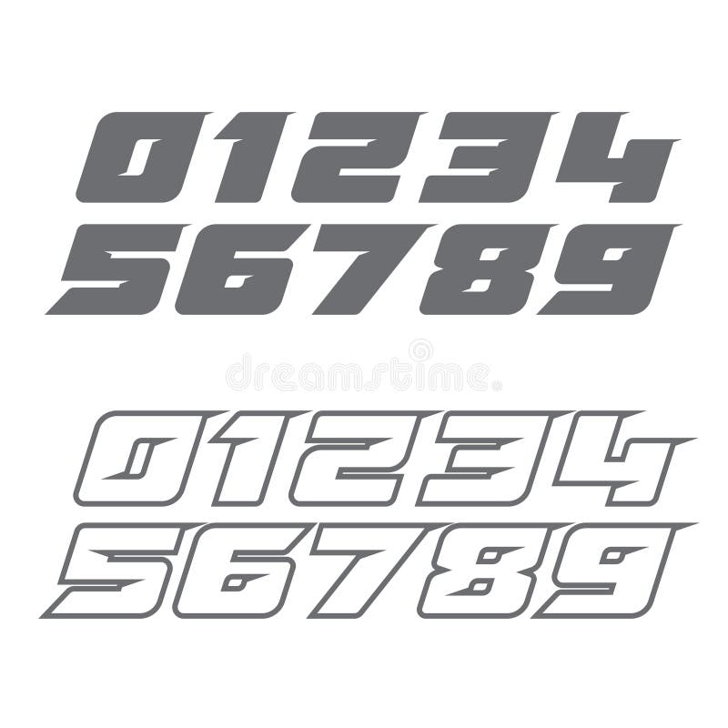 Sport race numbers set stock vector. Illustration of number - 302071246
