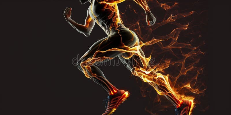 Sprinter Runner Fire Stock Illustrations – 122 Sprinter Runner Fire ...