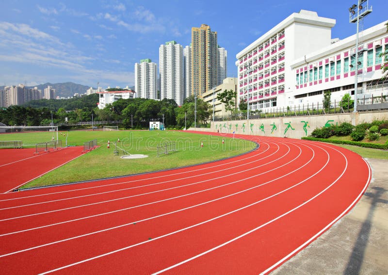 Sport Running Track in Stadium Stock Image - Image of athletics, race ...