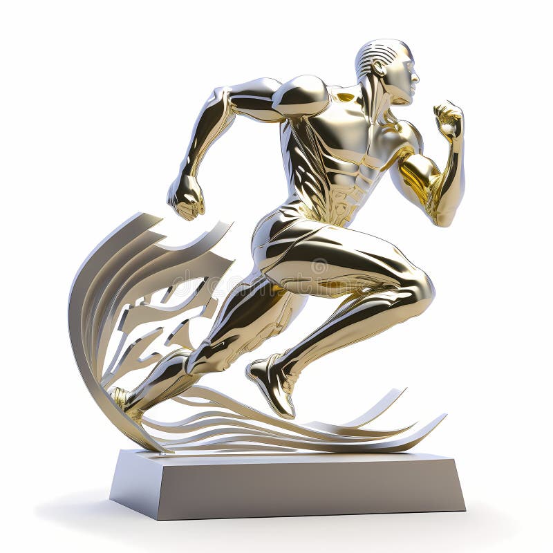 Sport Running Trophy. Generative AI Stock Illustration - Illustration ...