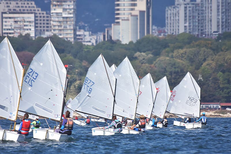 Sport Sailors training editorial stock image. Image of kids - 80965569