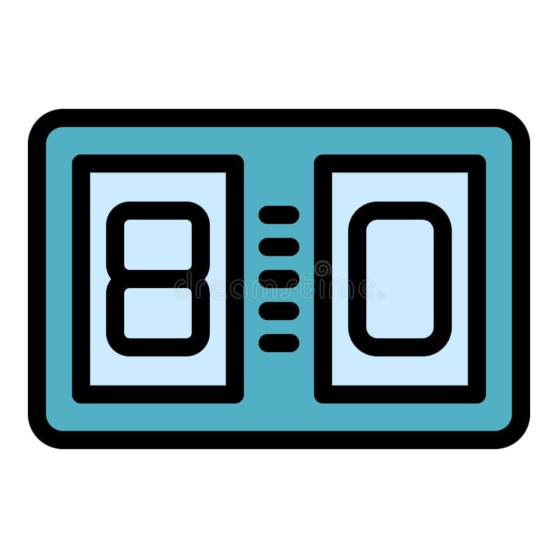 Sport Score Board Icon Color Outline Vector Stock Vector - Illustration ...