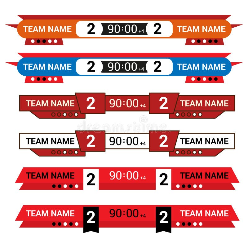 Sport Scoreboard with Time and Result Display. Vector Template for Your ...