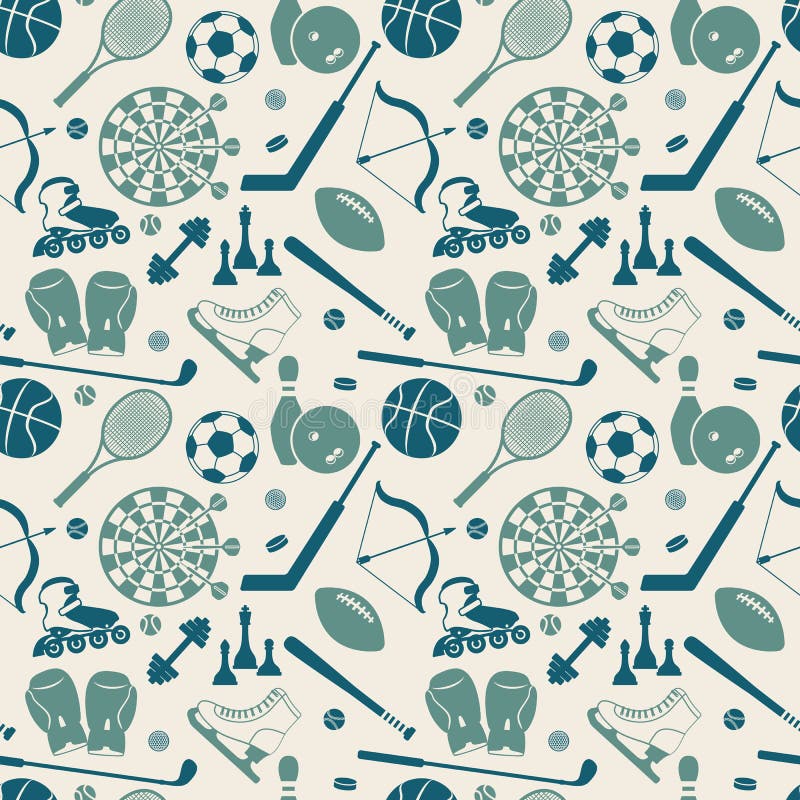 Sport seamless pattern stock vector. Illustration of bowling - 68367666