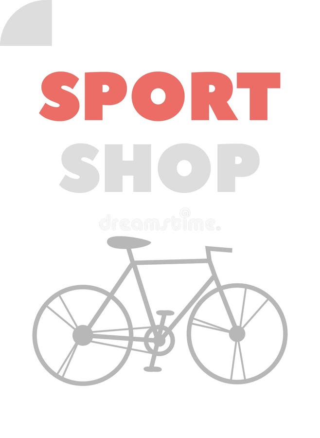 Sport Shop Poster stock vector. Illustration of vector - 347237990