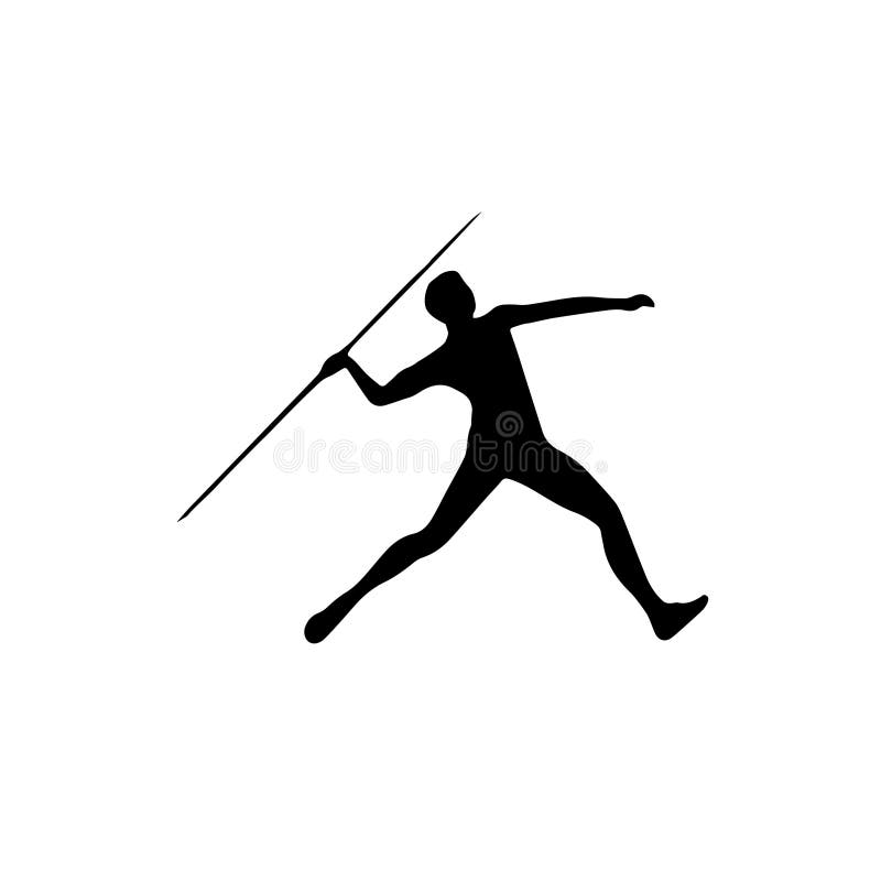 Sport Silhouette Javelin Thrower Stock Vector - Illustration of throw ...