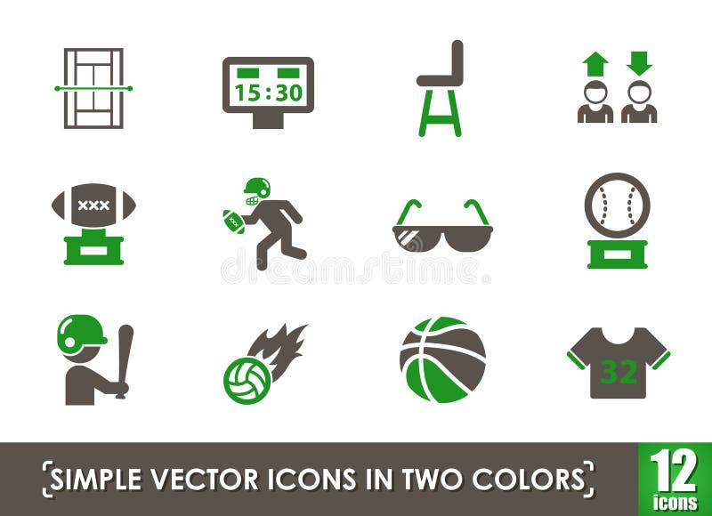 Sport simple vector icons stock vector. Illustration of championship ...