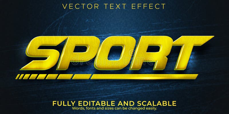 Sport Speed Text Effect, Editable Racer and Fast Text Style Stock ...