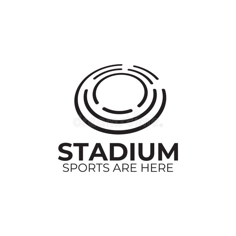 Sport Stadium Logo Design Template Stock Vector - Illustration of ...