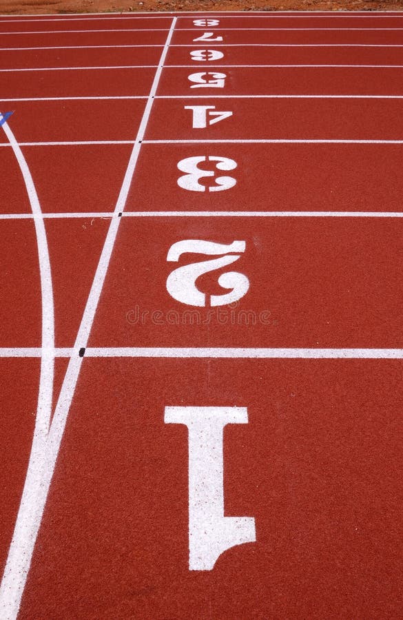 Sport Stadium with Running Tracks Strip Stock Image - Image of trees ...