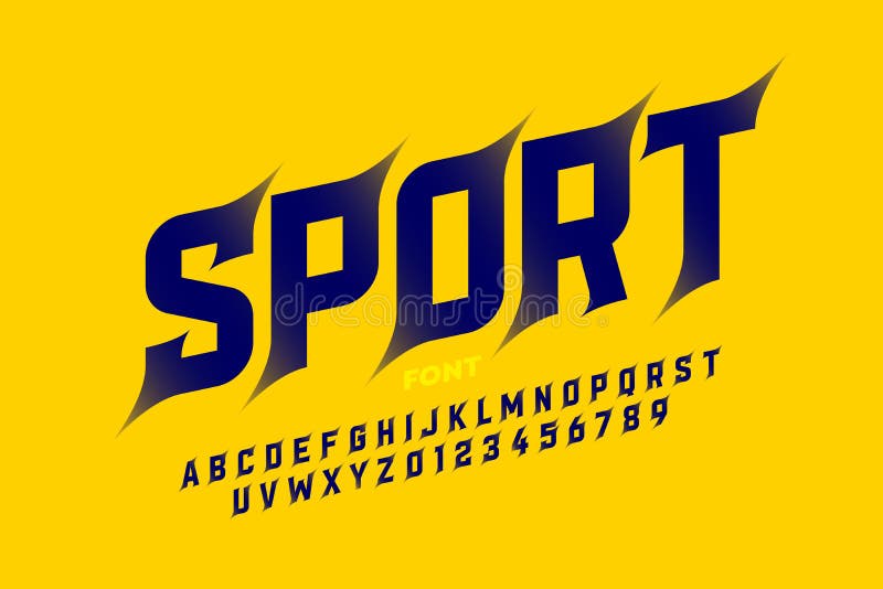 Sport style font stock vector. Illustration of retro - 210103139
