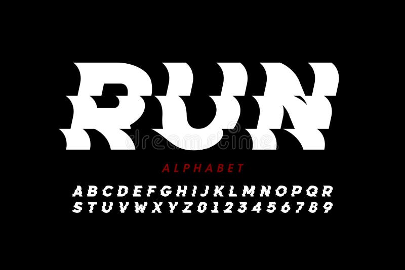 Sport style modern font stock vector. Illustration of letter - 138224370