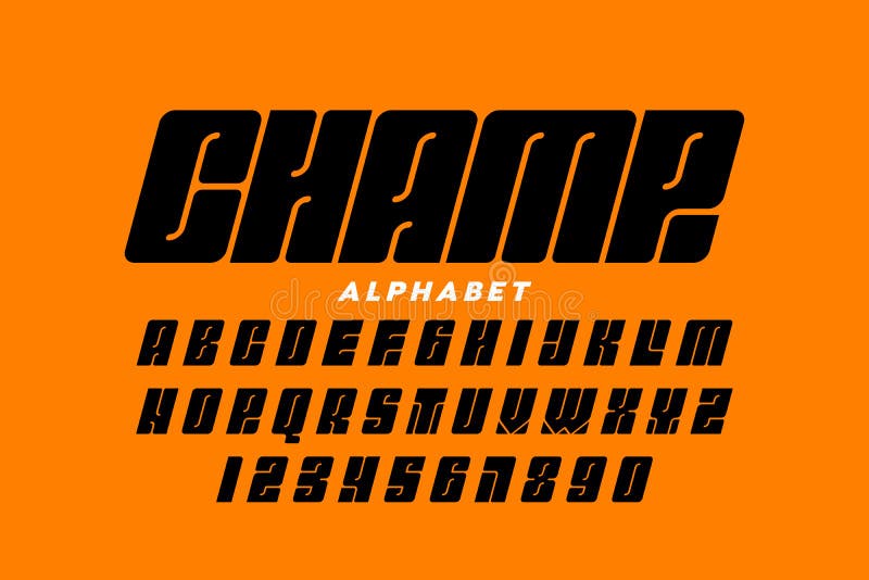 Sport Style Font, Typography Design, Alphabet Letters and Numbers Stock ...