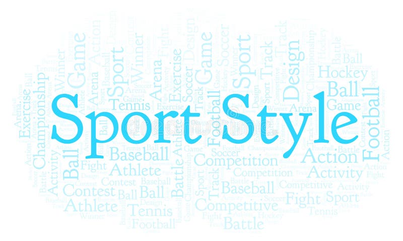 Sport Style word cloud. stock illustration. Illustration of winner ...