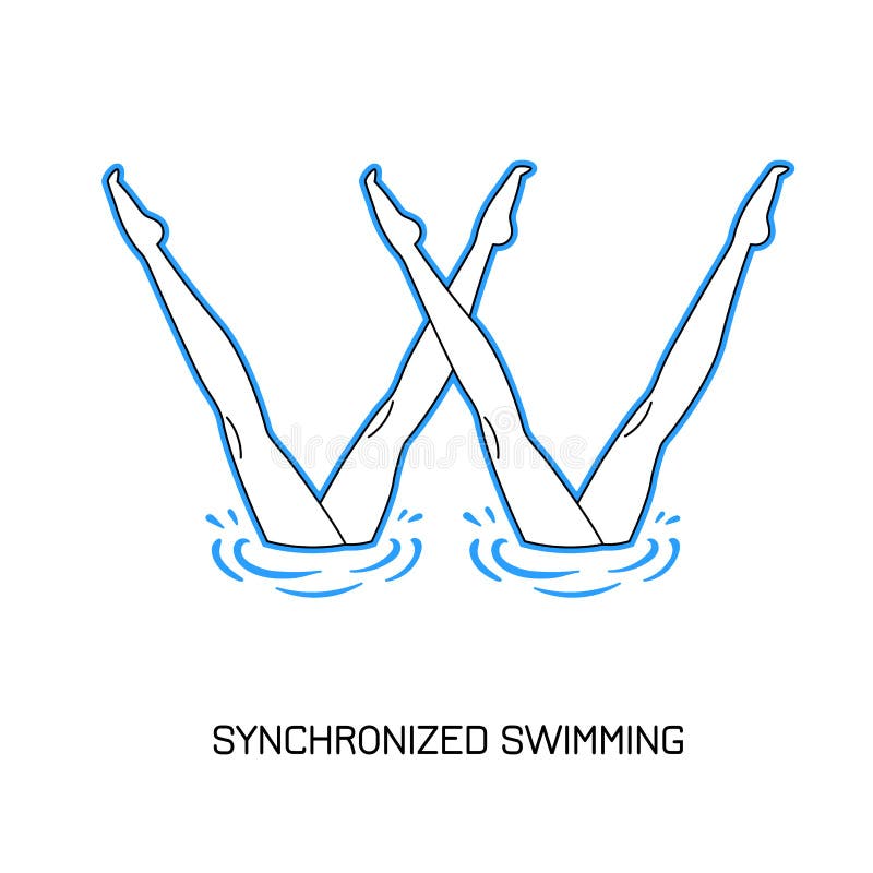 Synchronized Swimming Silhouette Stock Illustrations – 83 Synchronized ...