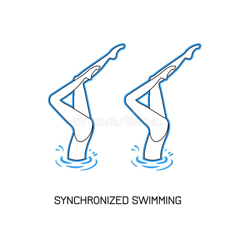 Synchronized Swimming Silhouette Stock Illustrations – 83 Synchronized ...