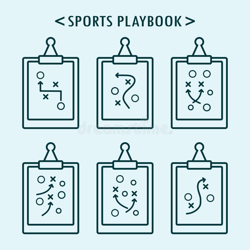 Sport Tactical Board Design Icon Flat Vector Isolated Illustration ...