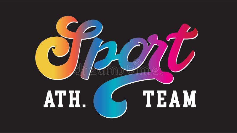 Sport Team, Amazing Gradient Typography. Vector Text Design Stock ...