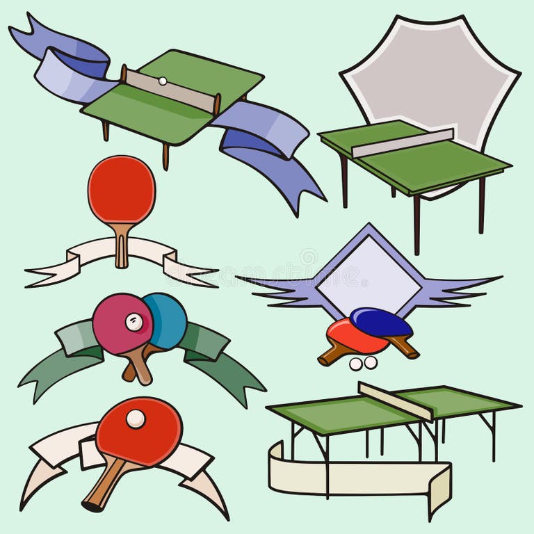 Table Tennis Paddle Template Stock Illustrations – 787 Table Tennis ...