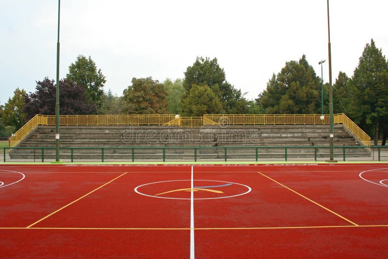Sport terrain center stock photo. Image of basket, spectator - 6212292