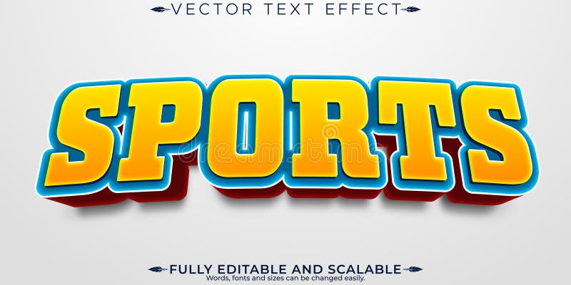 Sport Text Effect, Editable Basketball and Football Text Style Stock ...