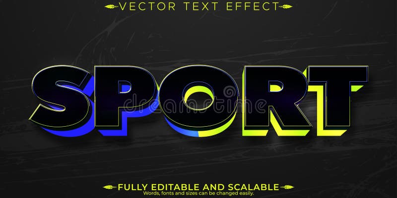Sport Text Effect, Editable Soccer and Speed Text Style Stock Vector ...