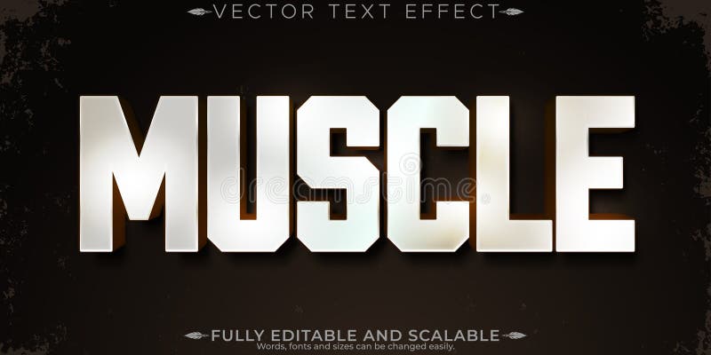 Sport Text Effect, Editable Stylish and Gym Text Style Stock Vector ...