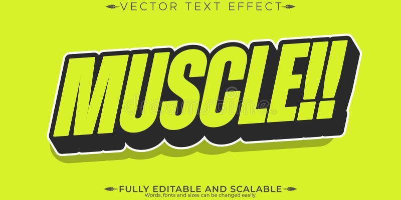 Sport Text Effect, Editable Stylish and Gym Text Style Stock Vector ...