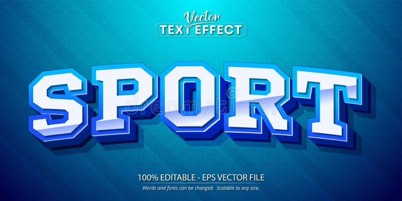 Sport Text Effect Editable Team Poster Text Style Stock Vector
