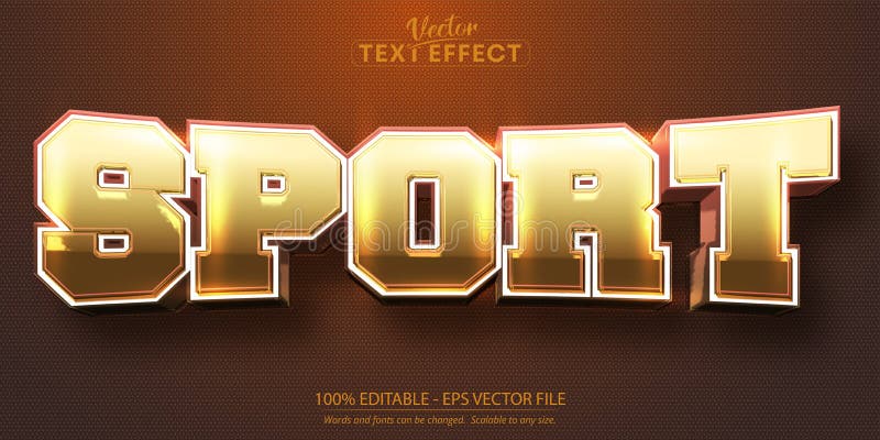 Sport Text Effect, Editable Team Text and Game Text Style Stock Vector ...