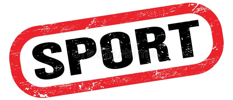 SPORT, Text Written on Red-black Stamp Sign Stock Illustration ...