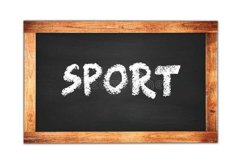 SPORT Text Written on Wooden Frame School Blackboard Stock Image ...
