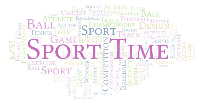 Sport Time word cloud. stock illustration. Illustration of hockey ...