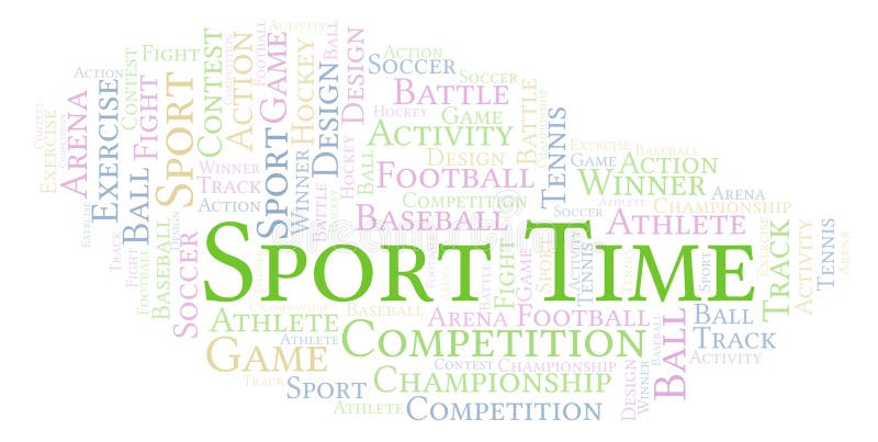 Sport Time word cloud. stock illustration. Illustration of hockey ...