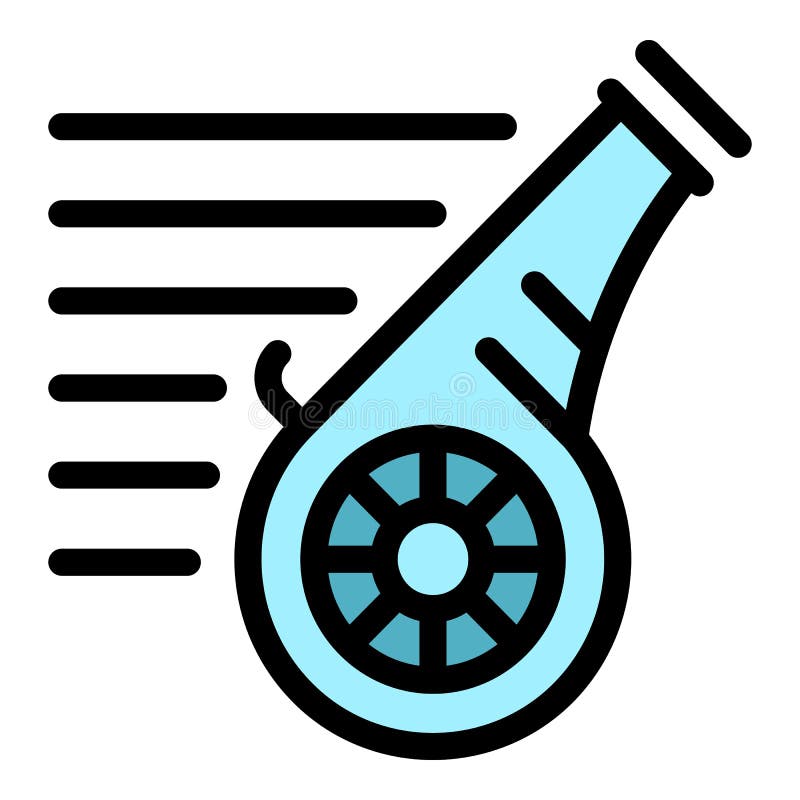 Sport Whistle Icon Color Outline Vector Stock Vector - Illustration of ...
