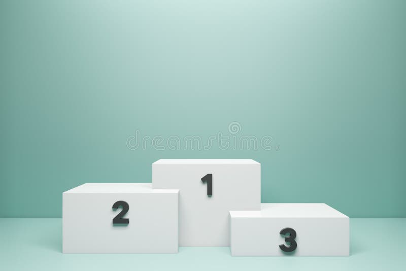 Winner Pedestal. Round Pillar Stand Scene. Vector Win Podium or ...