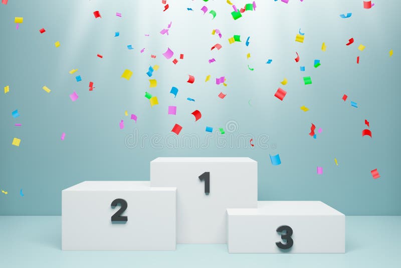 Sport winner pedestal stock illustration. Illustration of competition ...