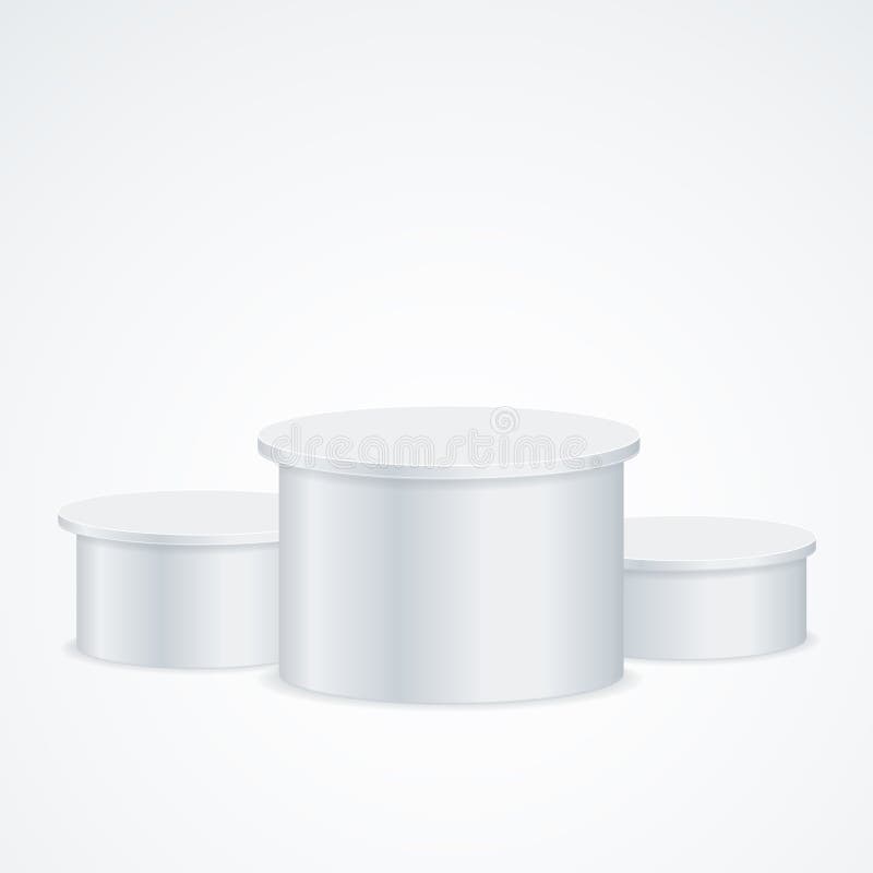 Sport Winners Round Empty Podium. Vector Stock Vector - Illustration of ...