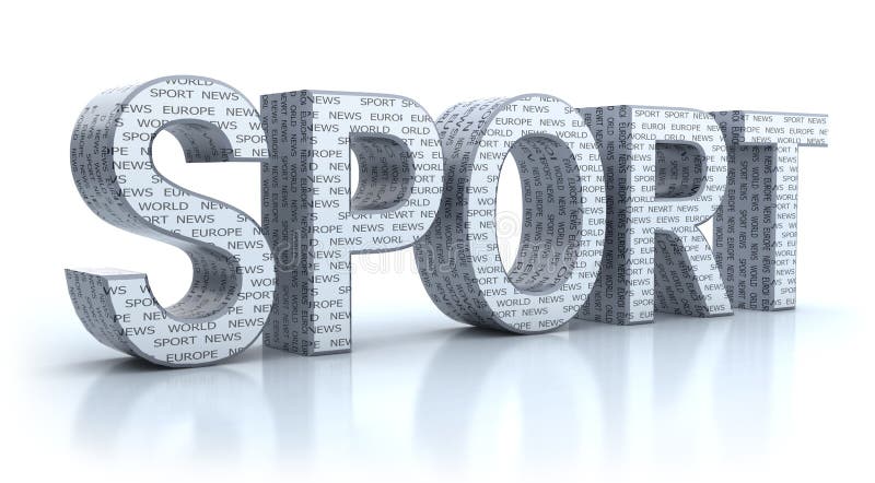 Sport Word Isolated on White Stock Illustration - Illustration of late ...