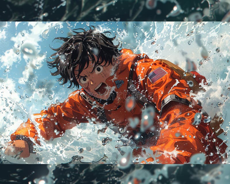 Sporting Anime Characters Competing with Superhuman Abilities Stock ...