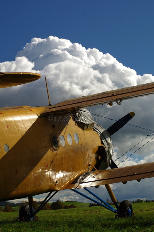 Sporting Biplane Aircraft 6 Stock Image - Image of airfield, aerodrome ...
