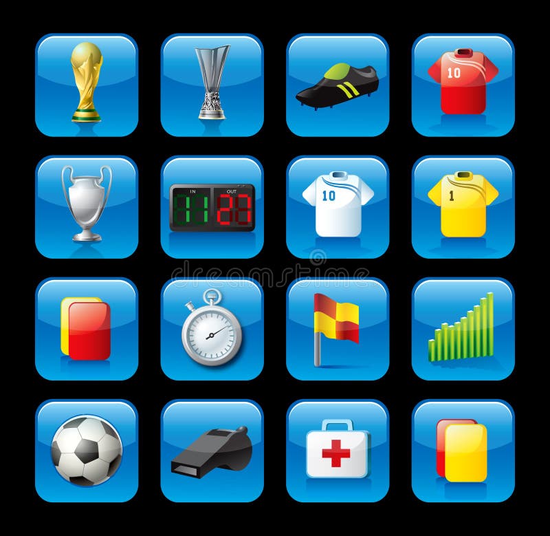 Sporting Event icons stock illustration. Illustration of equipment ...