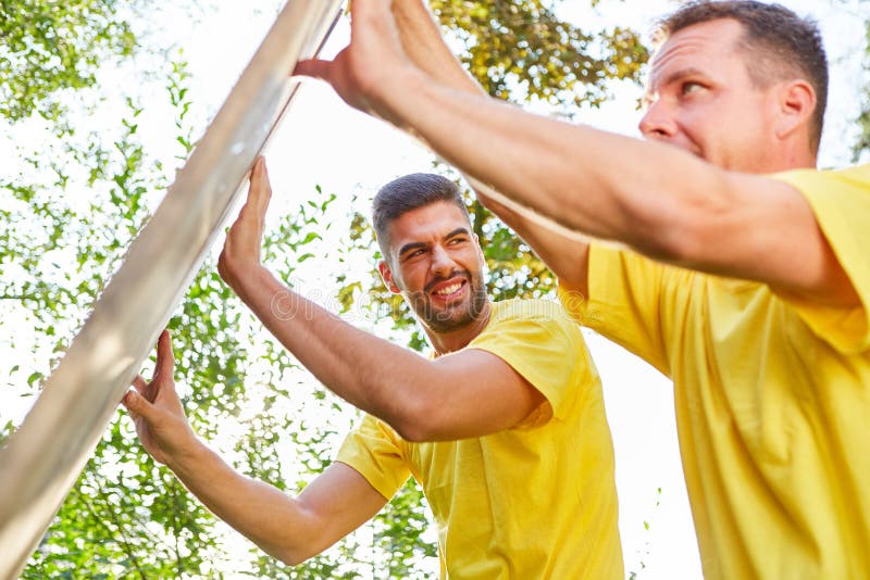 Sporting Team Trains Common Strength Stock Image - Image of team, wood ...