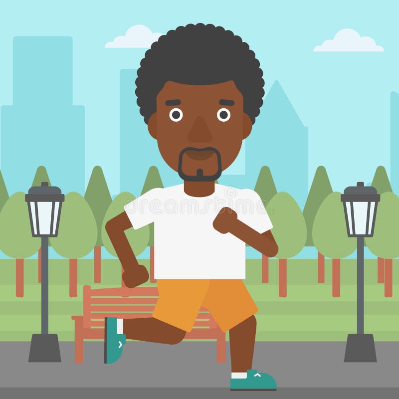 Sportive man jogging. stock vector. Illustration of athletics - 71025381