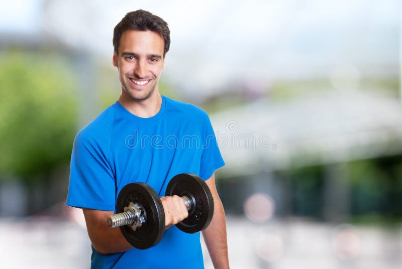 Sportlicher Hispanischer Mann am Training Stockfoto - Bild von person ...