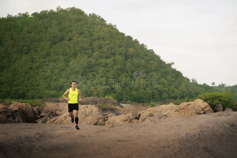 Sportman trail running stock photo. Image of country - 162317920