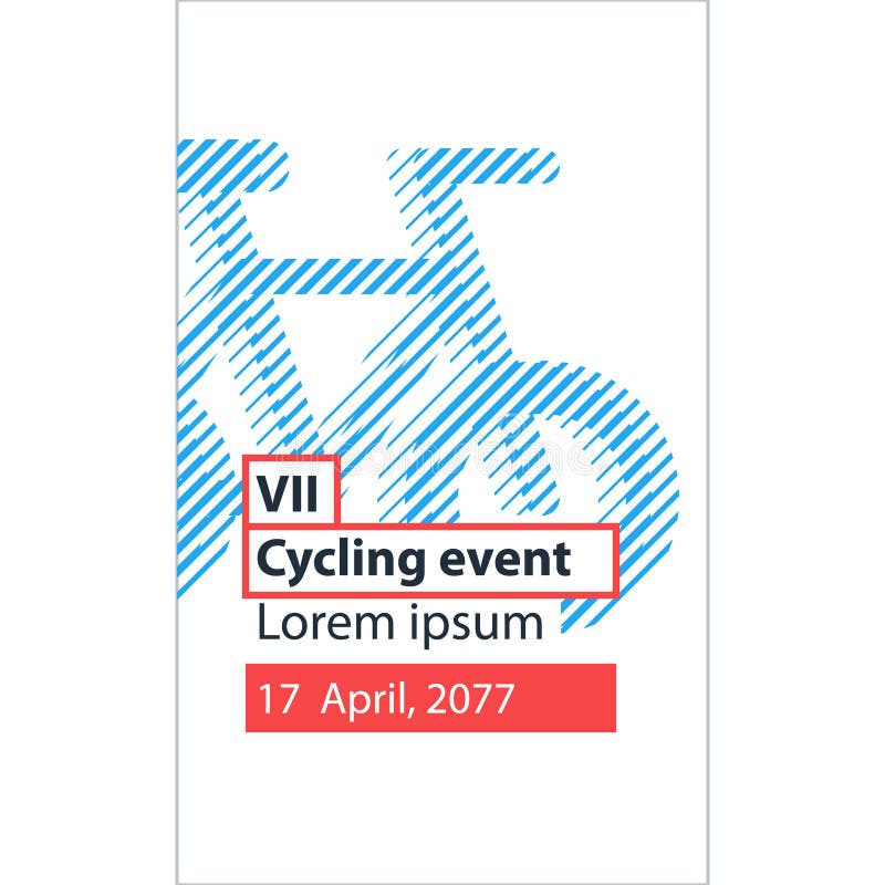 Sports Activity, Bicycle Event Stock Vector - Illustration of promotion ...