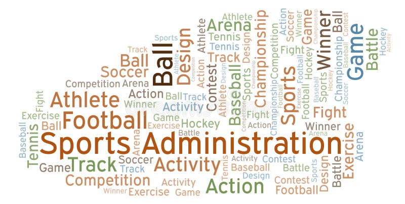 Sports Administration Word Cloud. Stock Illustration - Illustration of ...