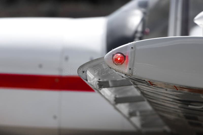 Sports Airplane Wing Position Light Stock Photo - Image of landing ...